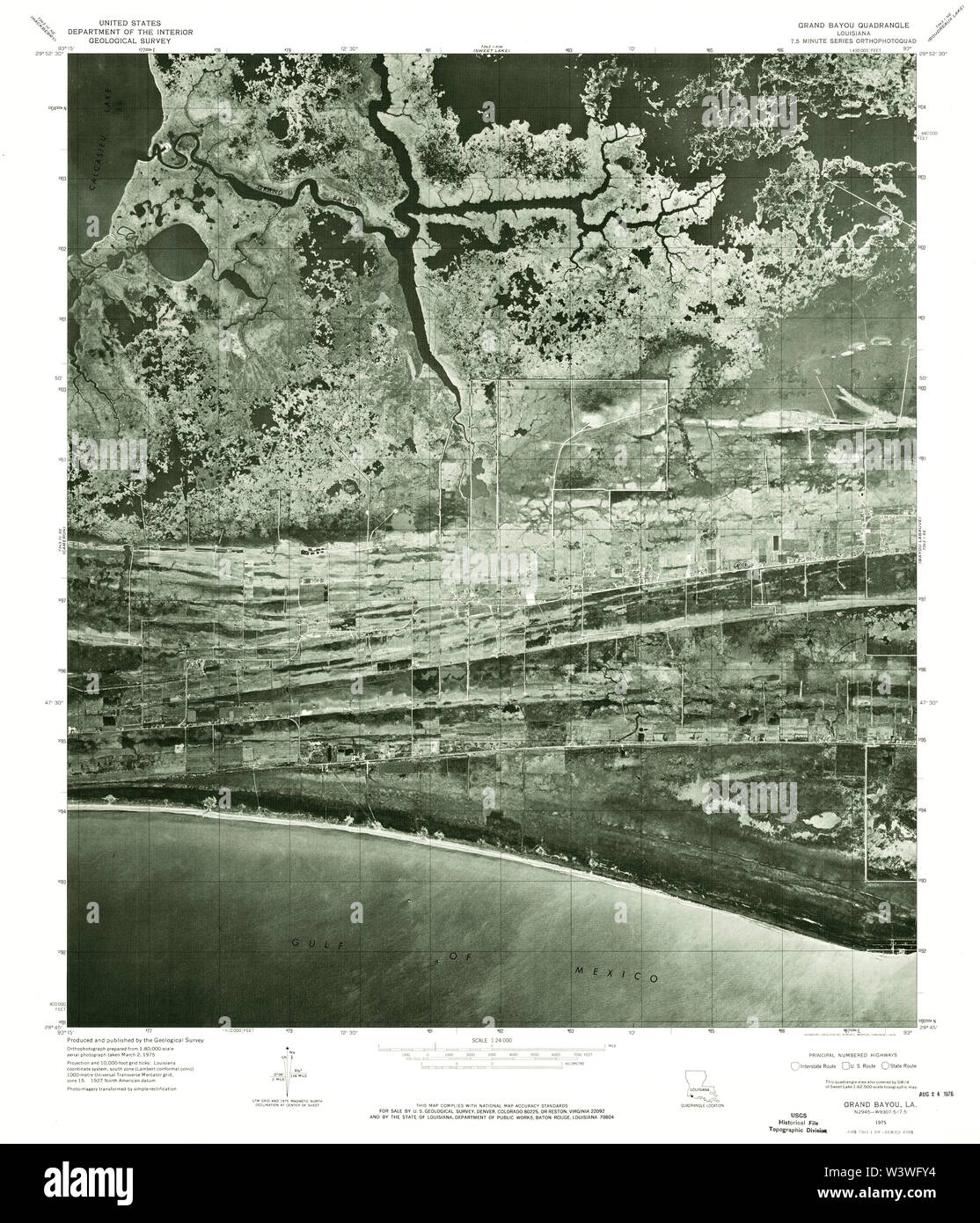 Map of grand bayou Cut Out Stock Images & Pictures - Alamy