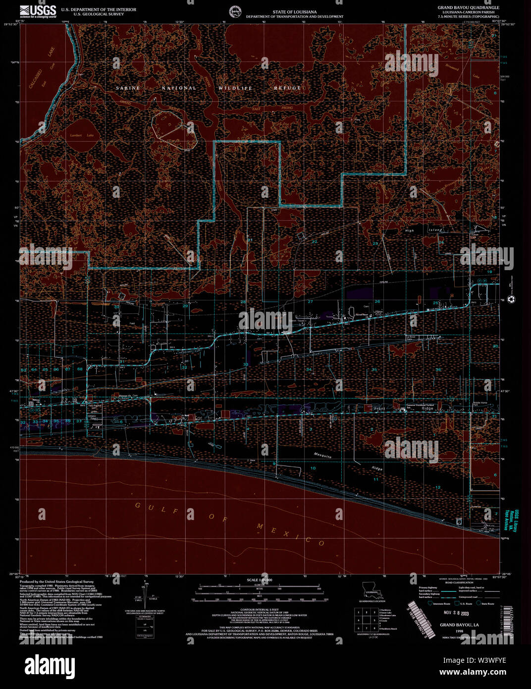 Map of grand bayou hi-res stock photography and images - Alamy