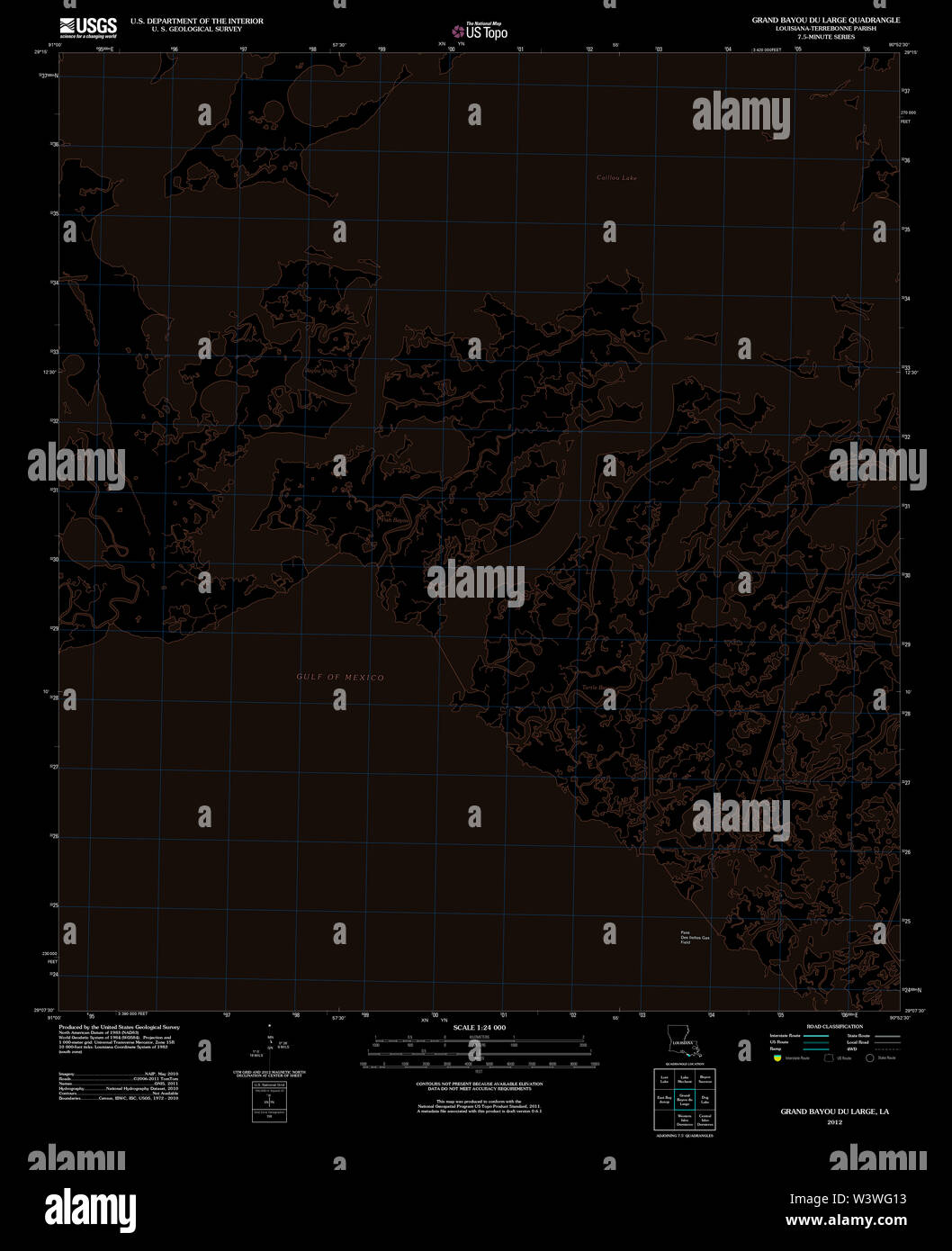 Map of grand bayou hi-res stock photography and images - Alamy