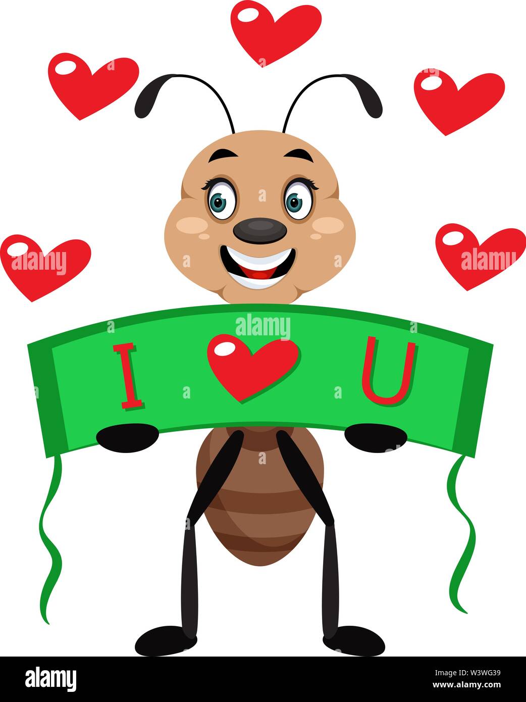 Cute ant character in Stock Vector Images - Alamy