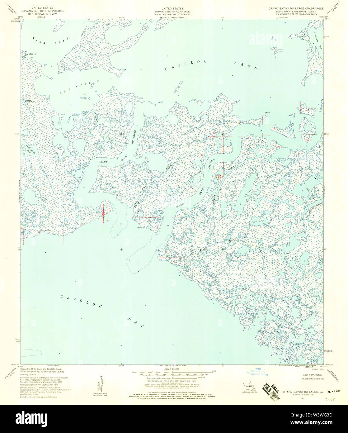 Map of grand bayou hi-res stock photography and images - Alamy
