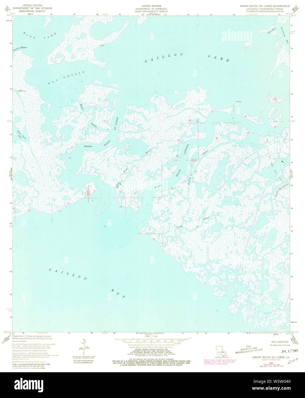 Map of grand bayou hi-res stock photography and images - Alamy