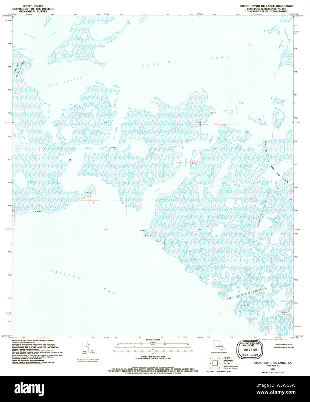 Map of grand bayou hi-res stock photography and images - Alamy