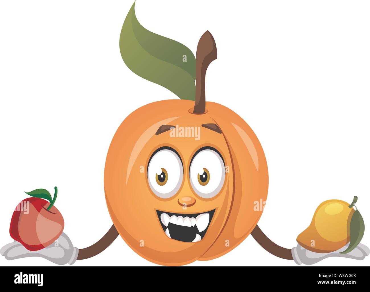 Banana pear apple orange Stock Vector Images - Alamy