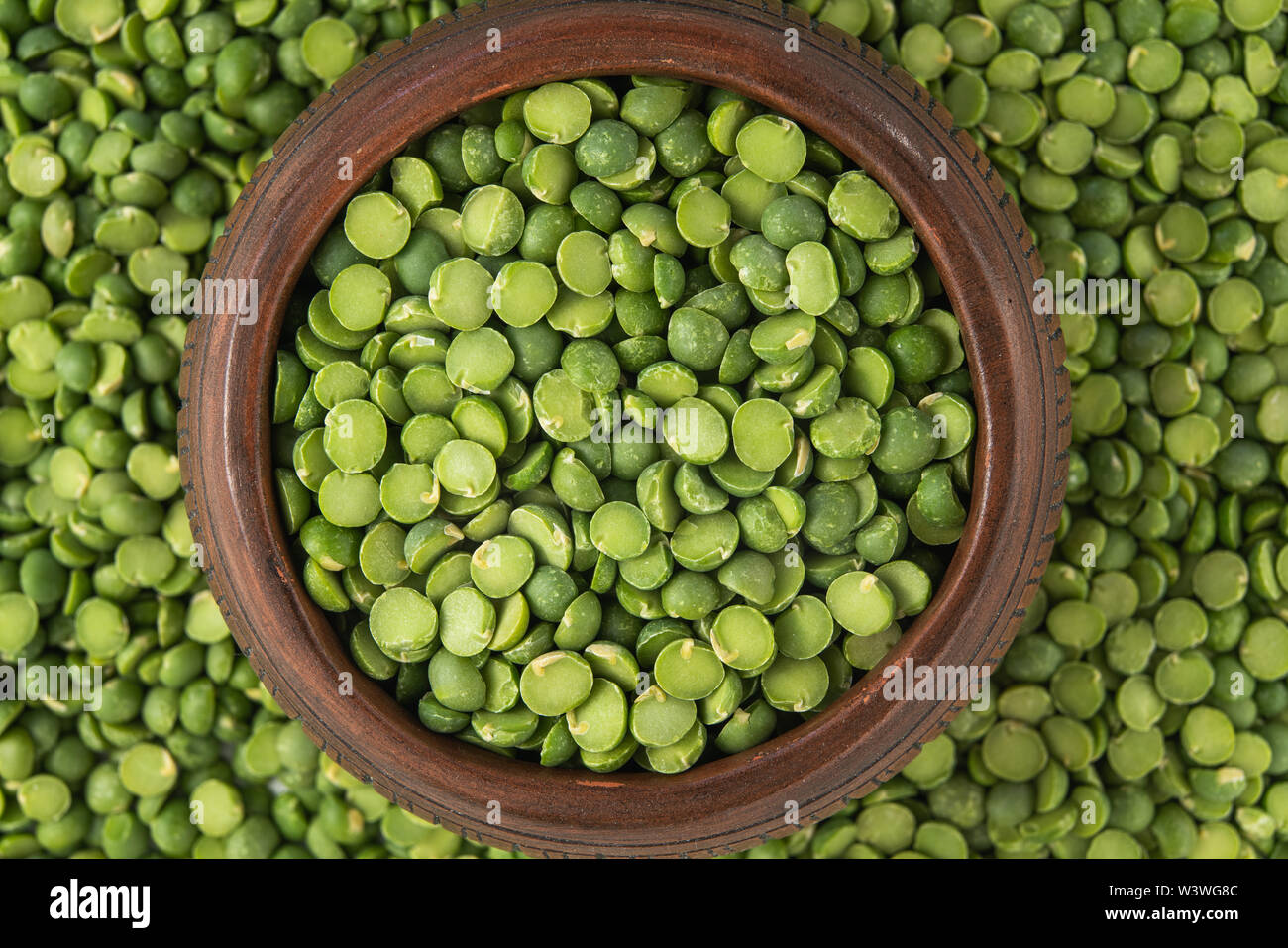Green Split Peas Close Up Top View. Food Background, Legumes Stock ...