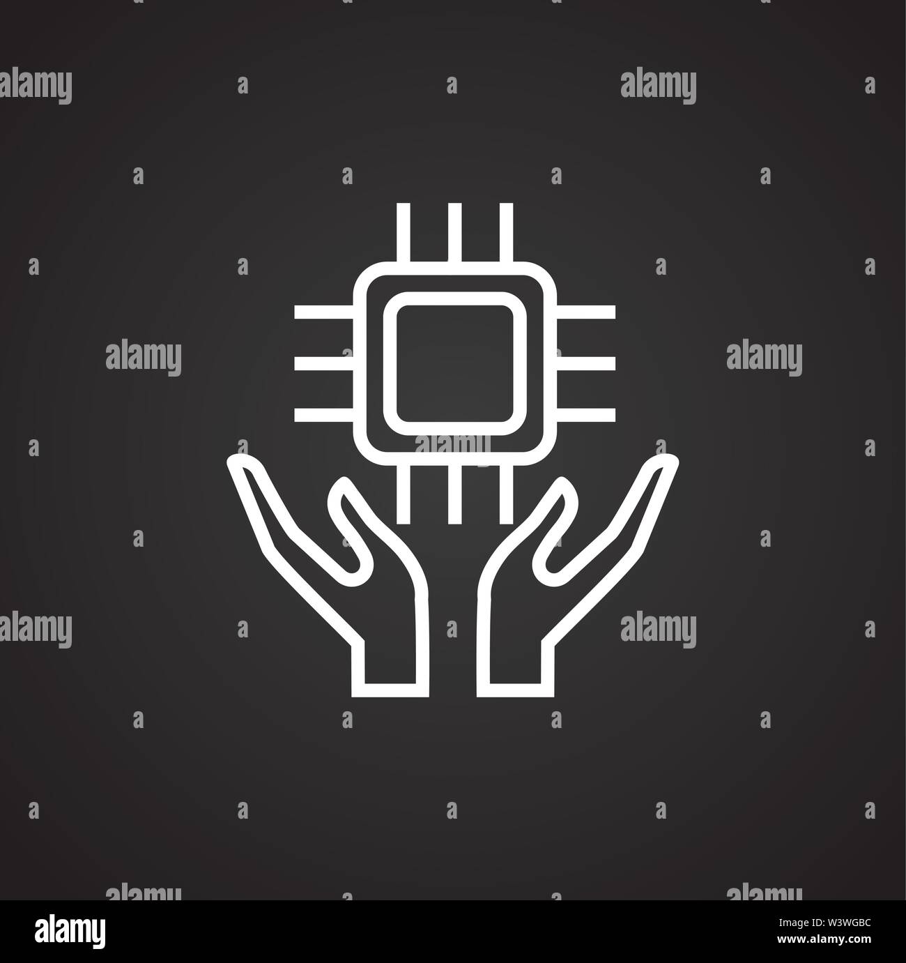AI icon on background for graphic and web design. Simple illustration ...
