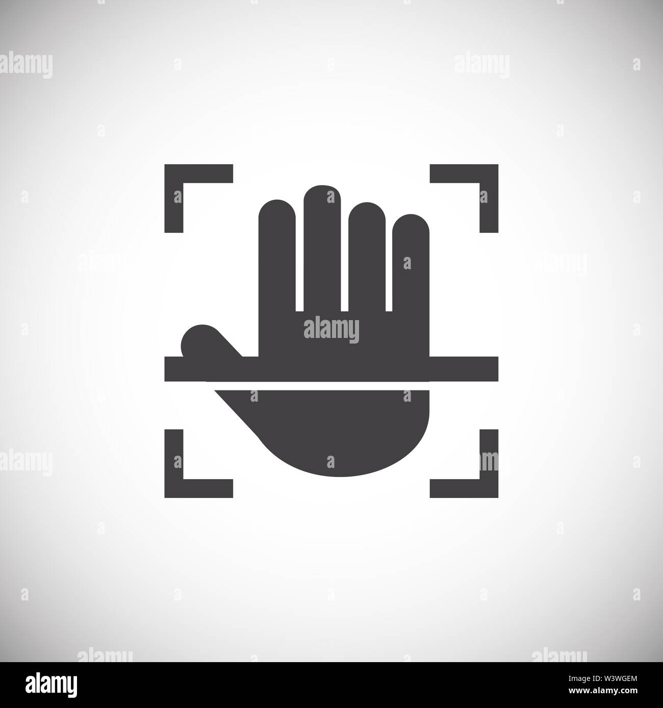 Human scanning related icon on background for graphic and web design ...