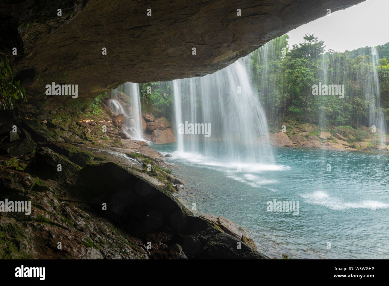Krang Suri Waterfall from behind ,Meghalaya,India Stock Photo - Alamy