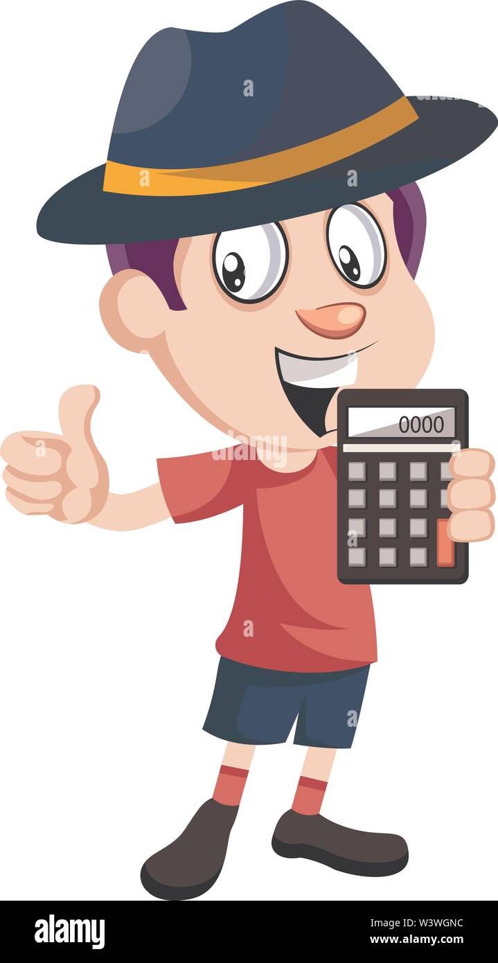 Children calculator Stock Vector Images - Alamy