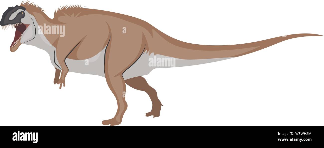 Big angry dinosaur, illustration, vector on white background Stock ...
