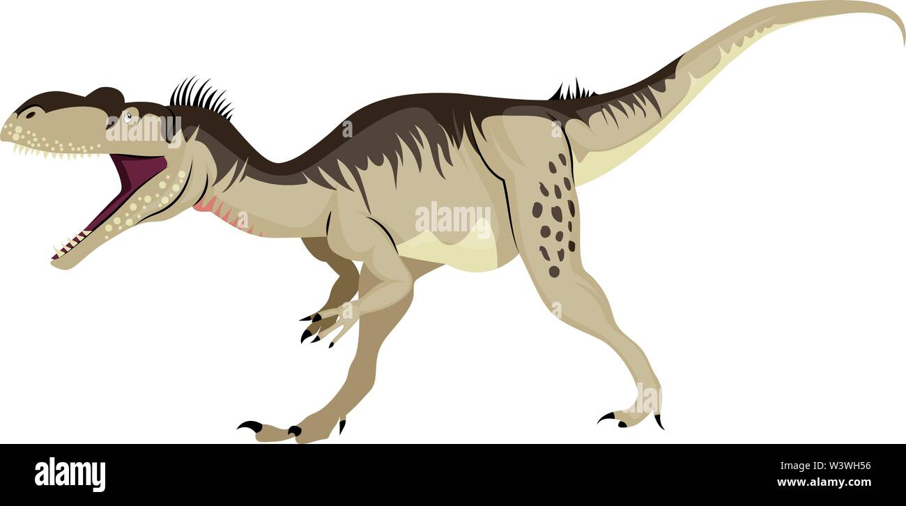 Megalosaurus, illustration, vector on white background Stock Vector ...