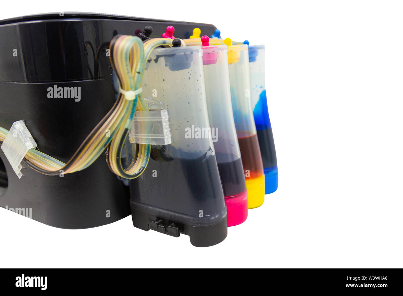 color tank on inkjet printer with Installed on the outside of the ...