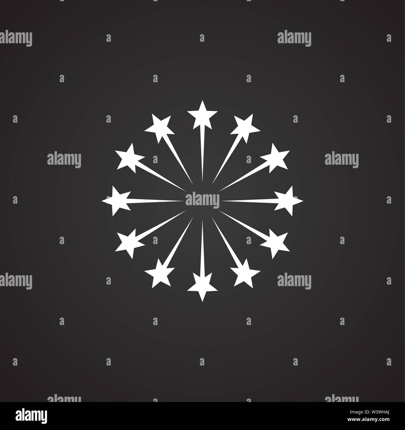 Firework related icon on background for graphic and web design. Simple ...