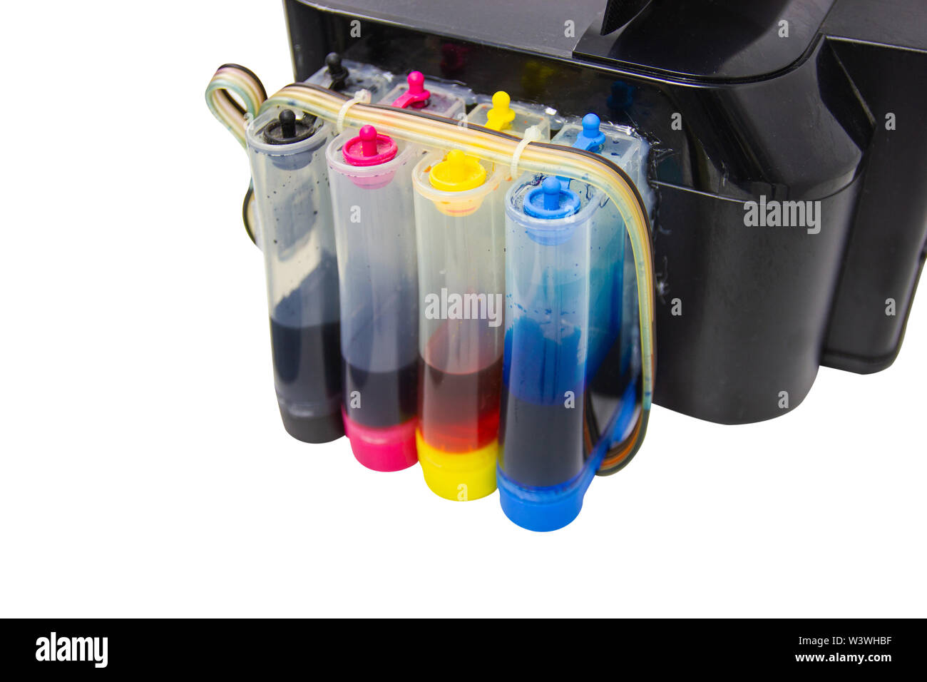 color tank on inkjet printer with Installed on the outside of the ...