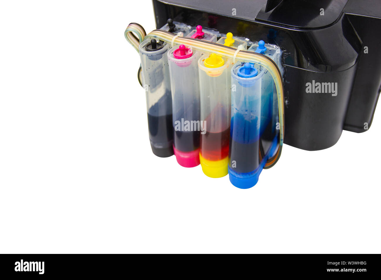 color tank on inkjet printer with Installed on the outside of the ...