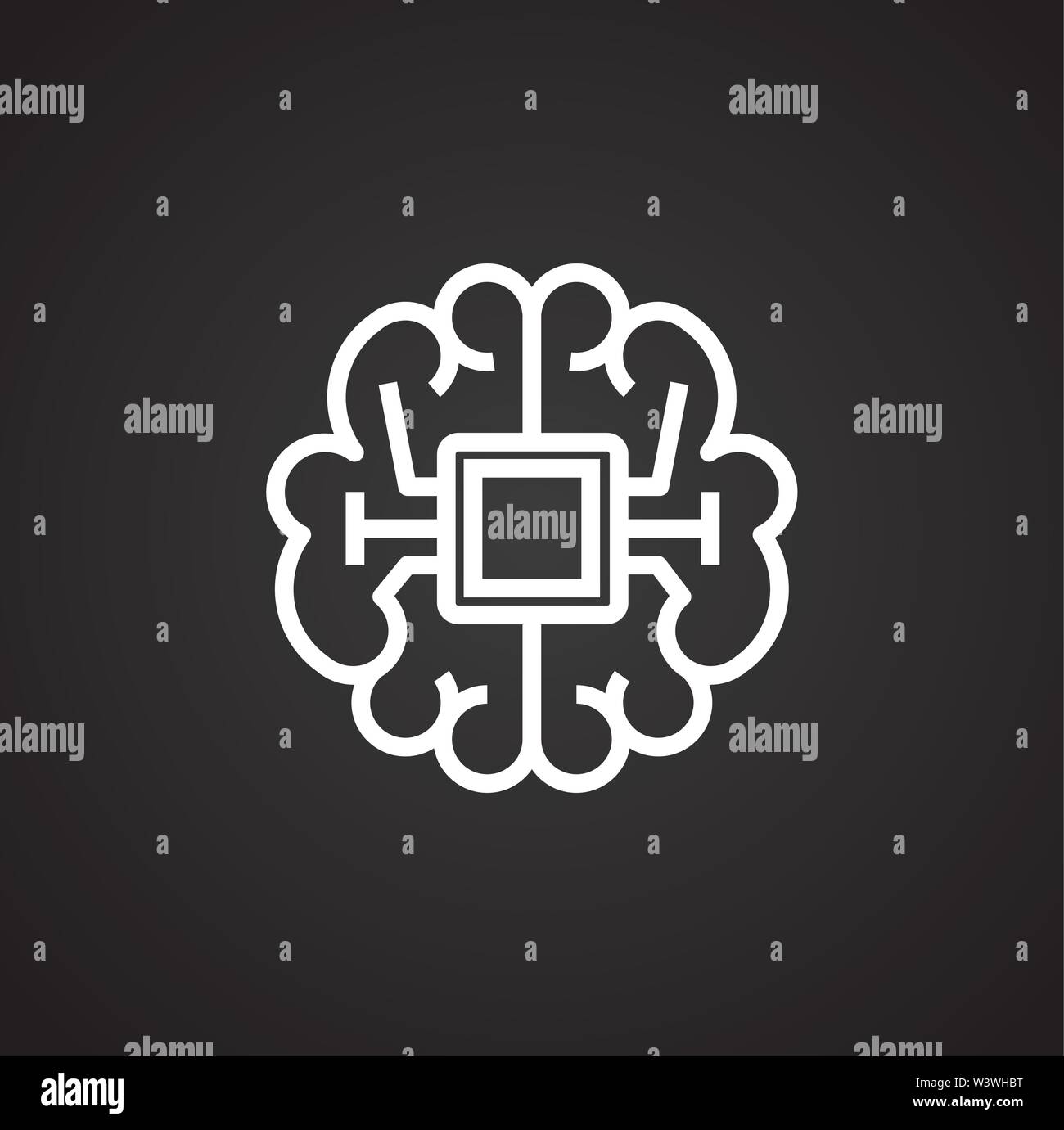 AI icon on background for graphic and web design. Simple illustration ...