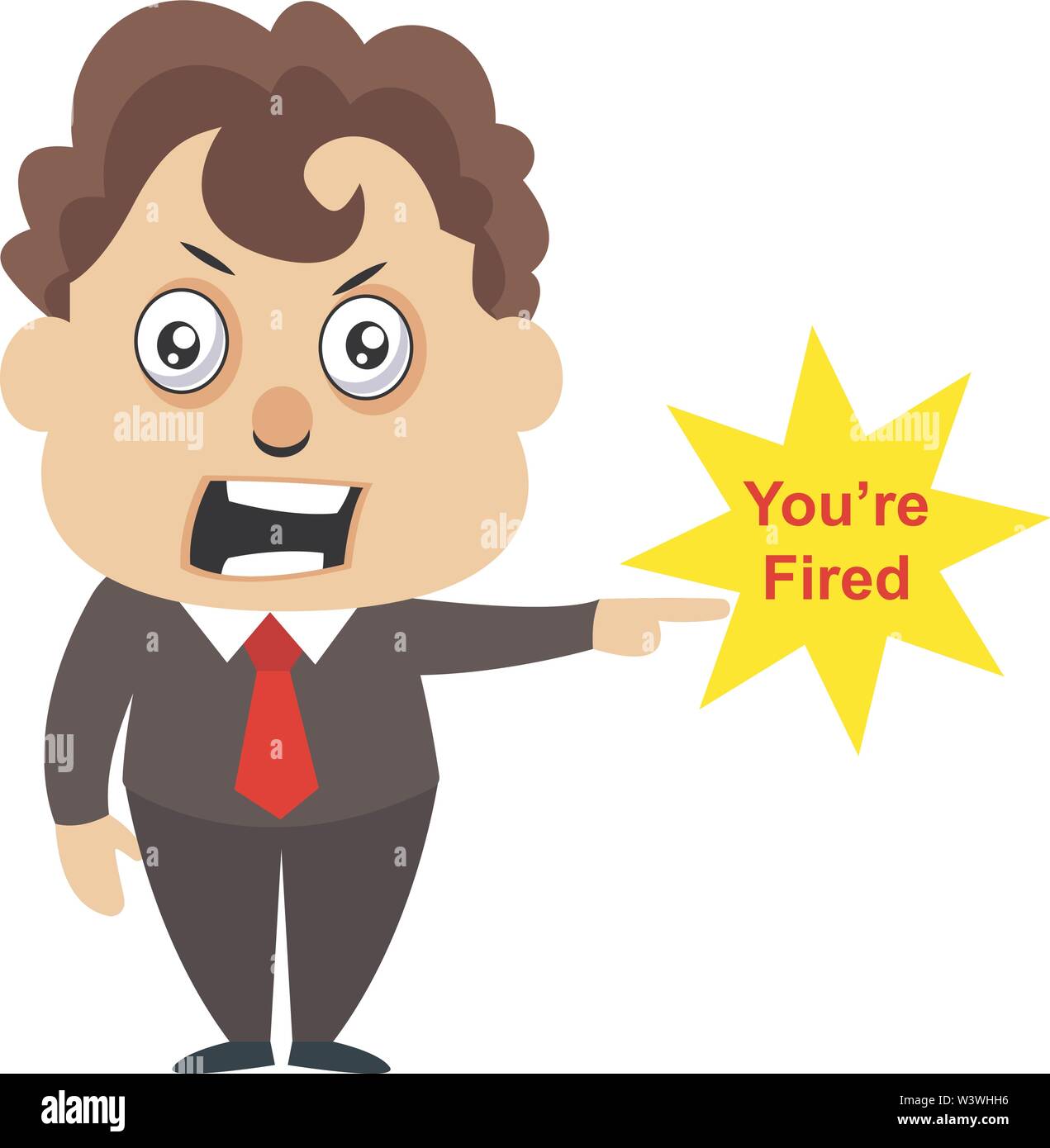 Fired man cartoon illustration hi-res stock photography and images - Alamy