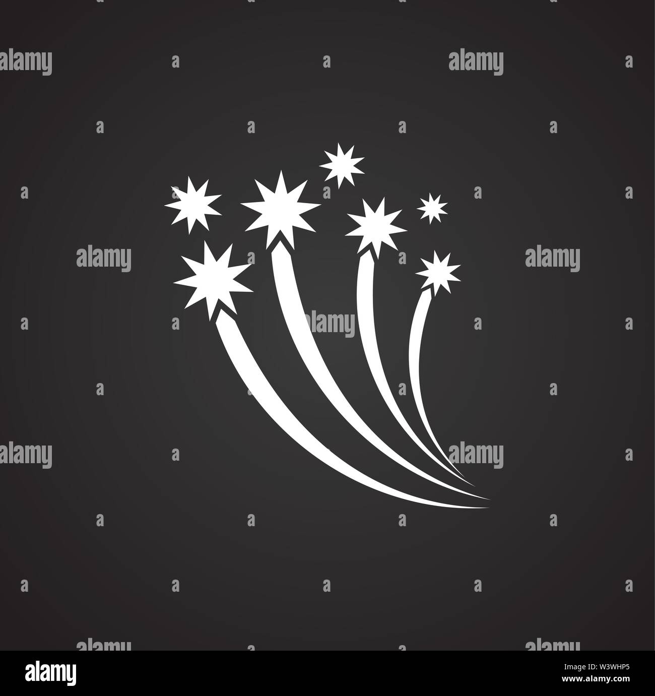 Firework related icon on background for graphic and web design. Simple ...
