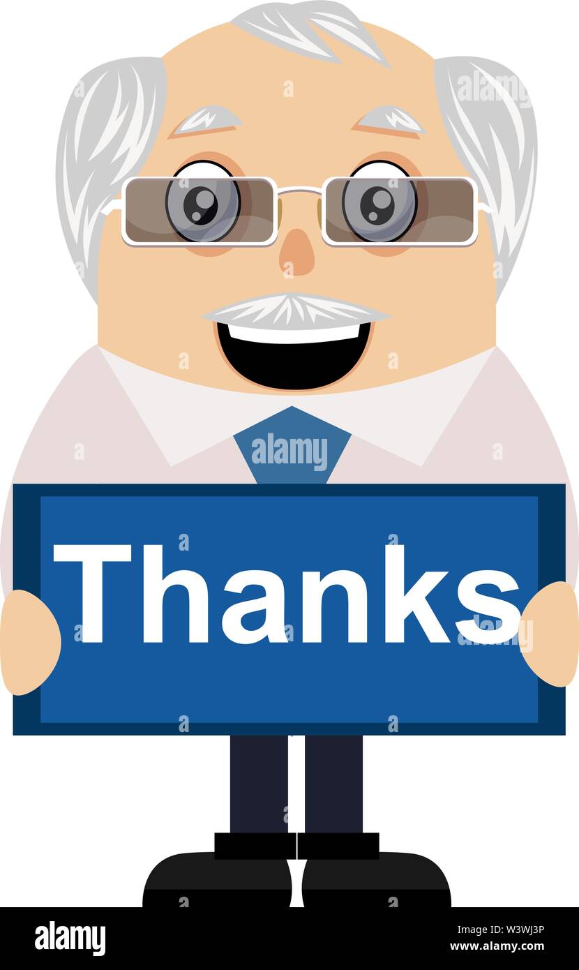 Old man thanks Stock Vector Images - Alamy