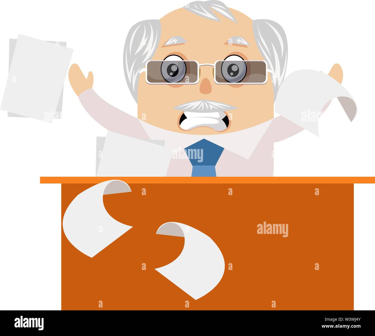 Angry old man computer Stock Vector Images - Alamy