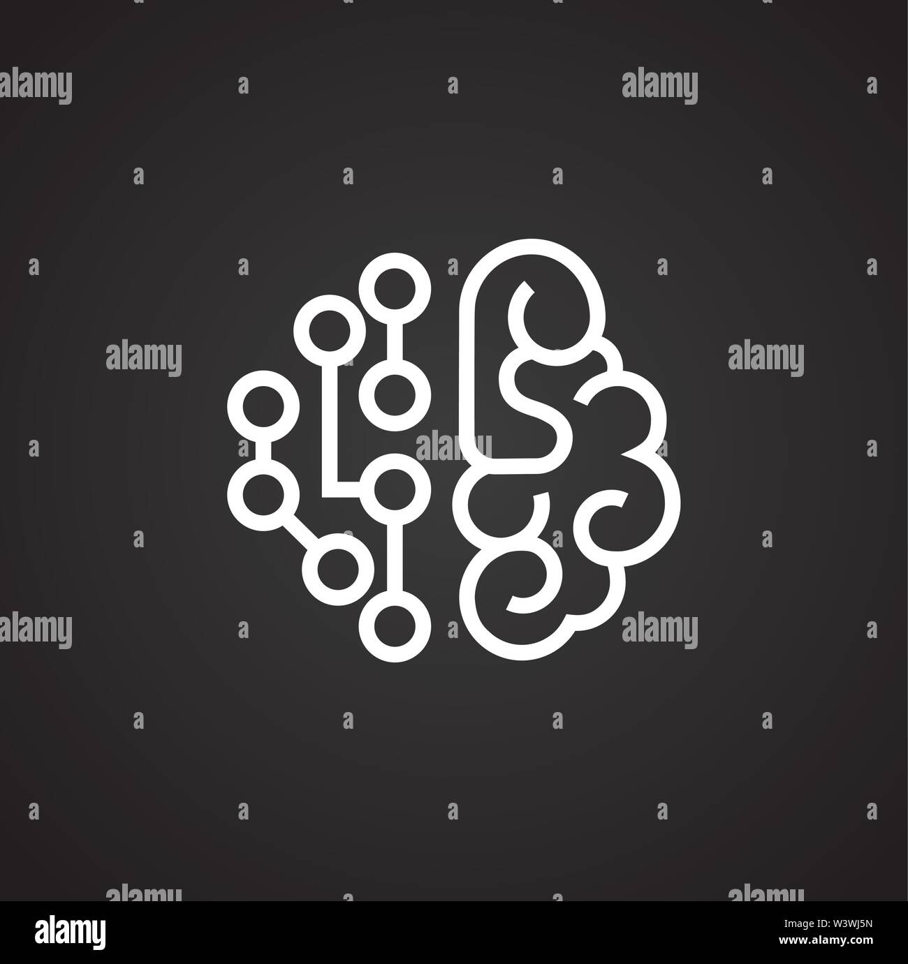 AI icon on background for graphic and web design. Simple illustration ...