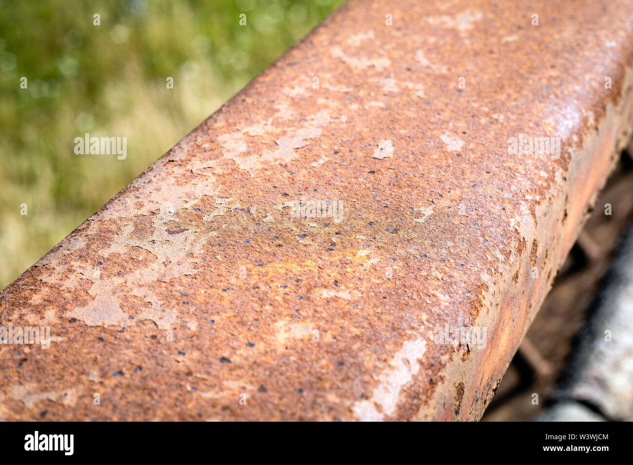 Corroded metal rusty background with copy space. Bridge railing Stock ...