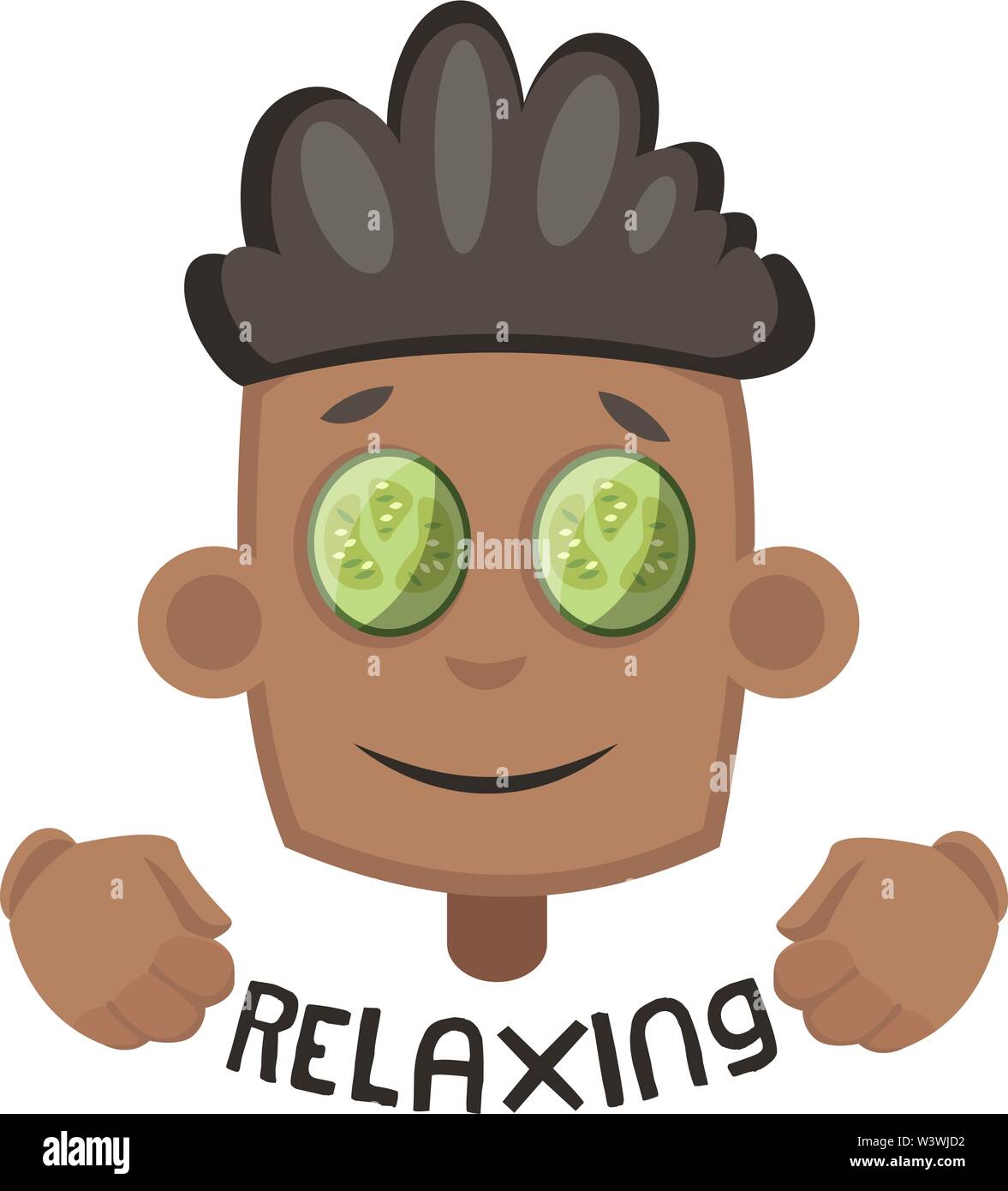 Boy relaxing white background Stock Vector Images - Alamy