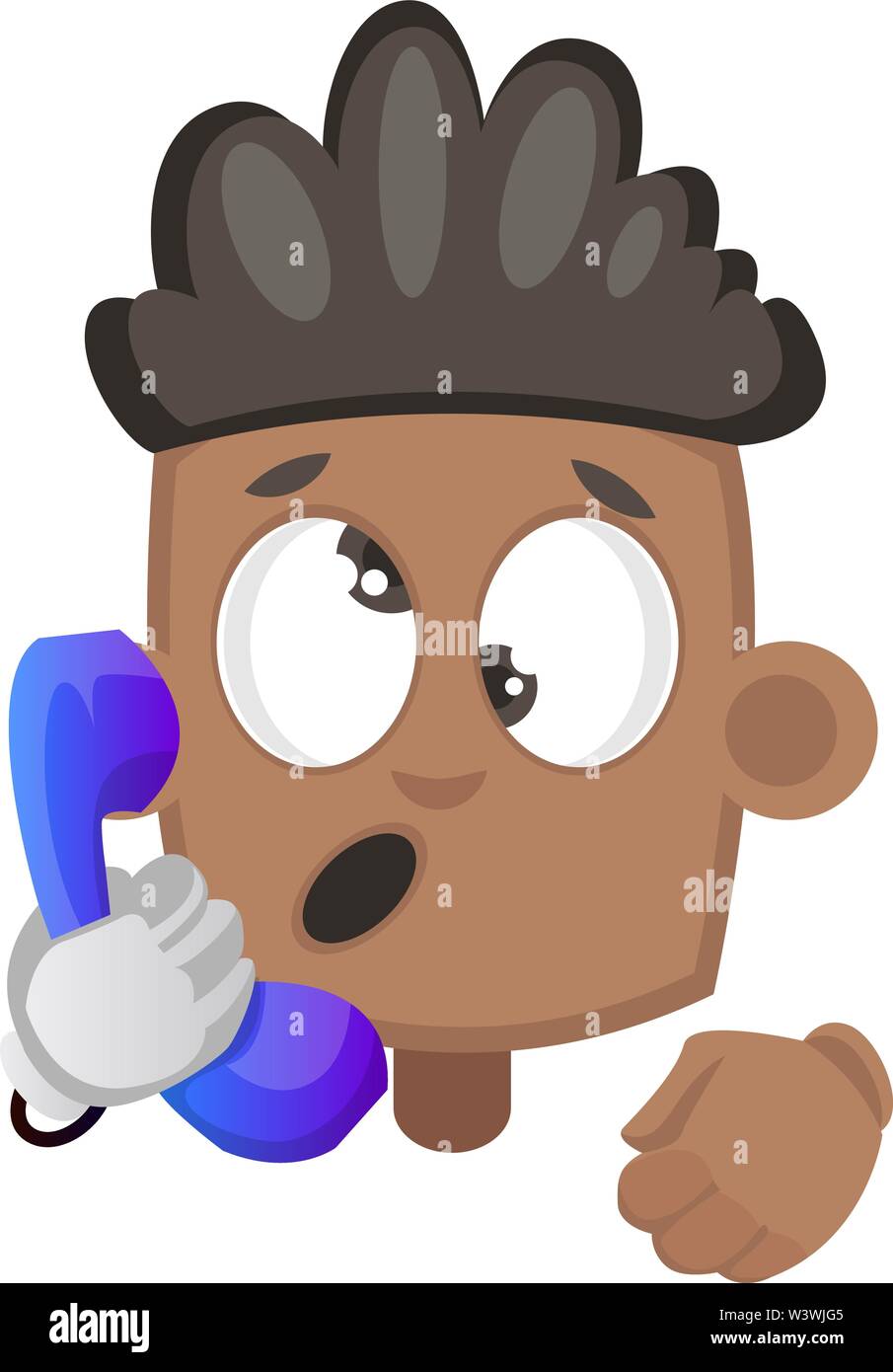 Child speaking on the telephone Stock Vector Images - Alamy