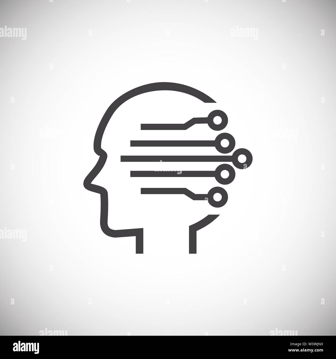 AI icon on background for graphic and web design. Simple illustration ...
