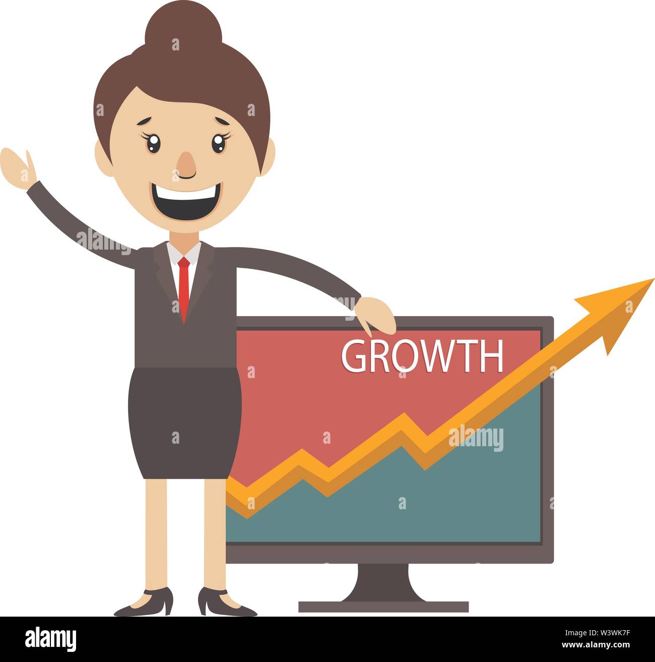 Woman drawing graph Stock Vector Images - Alamy
