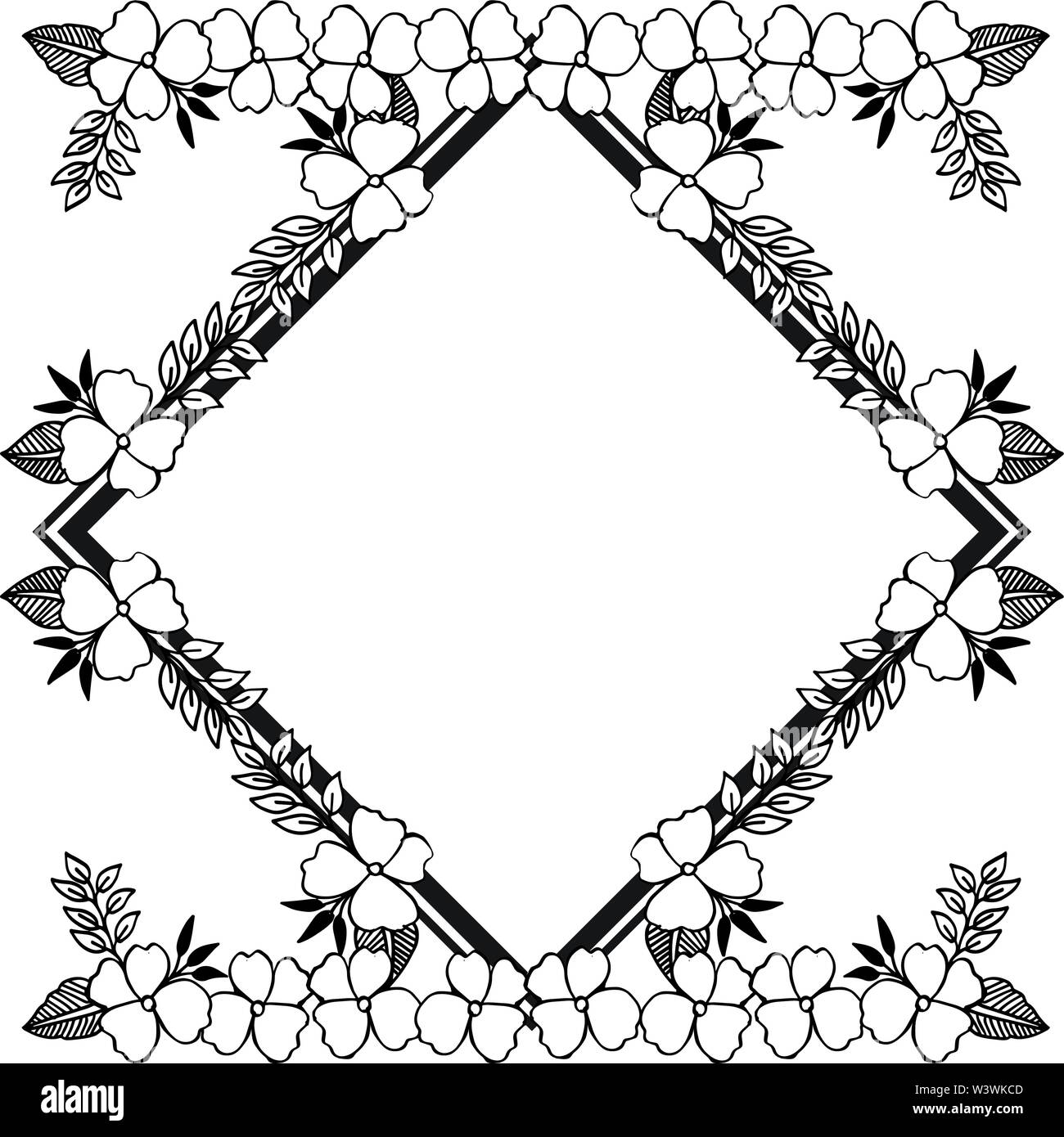Texture of card with pattern floral frame, elegant style. Vector ...