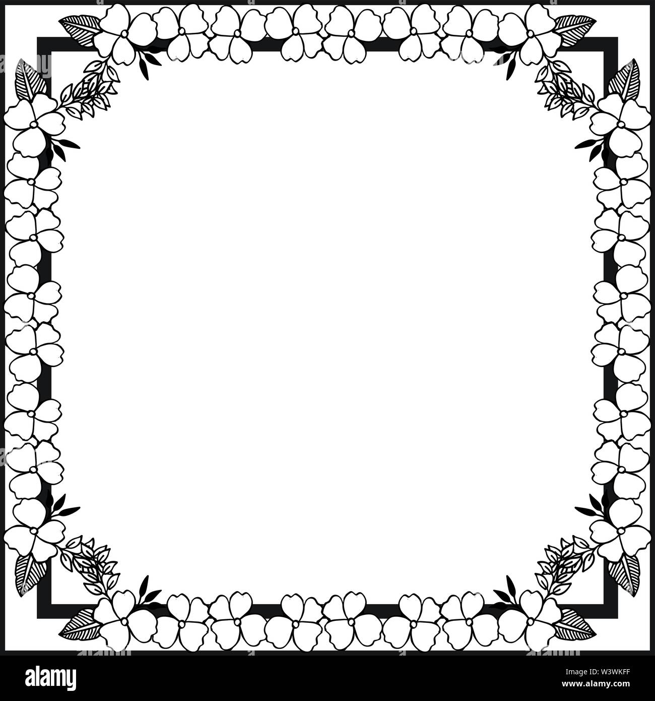 Texture of card with pattern floral frame, elegant style. Vector ...