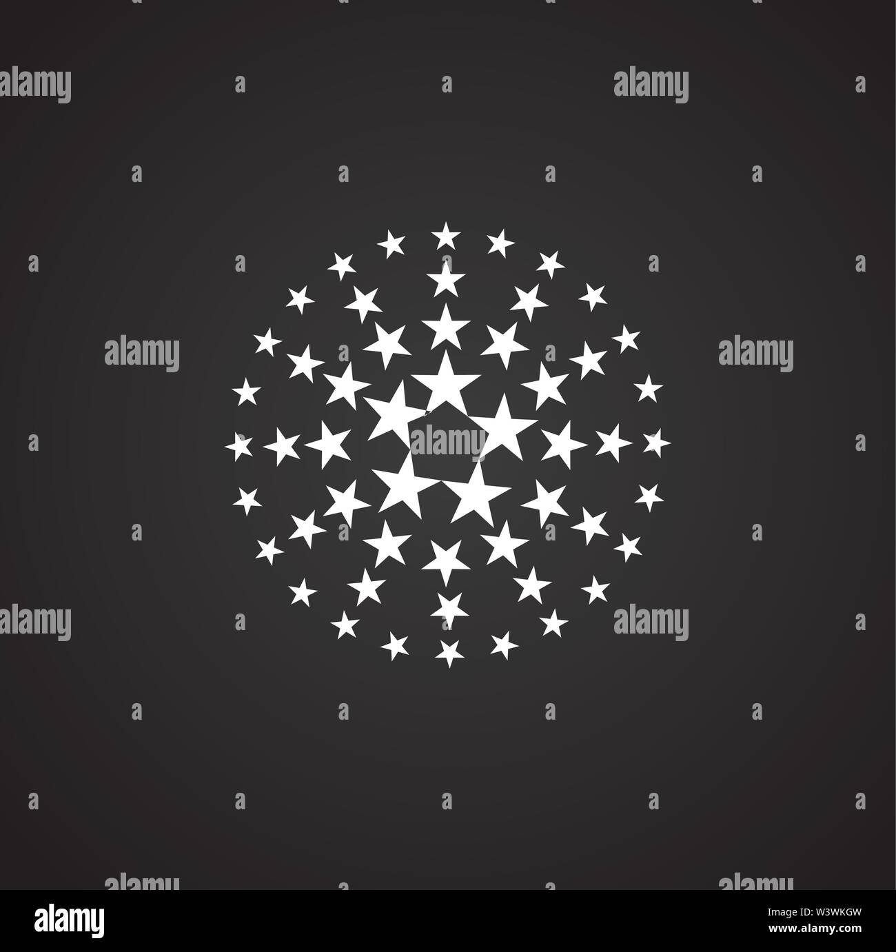 Firework related icon on background for graphic and web design. Simple ...