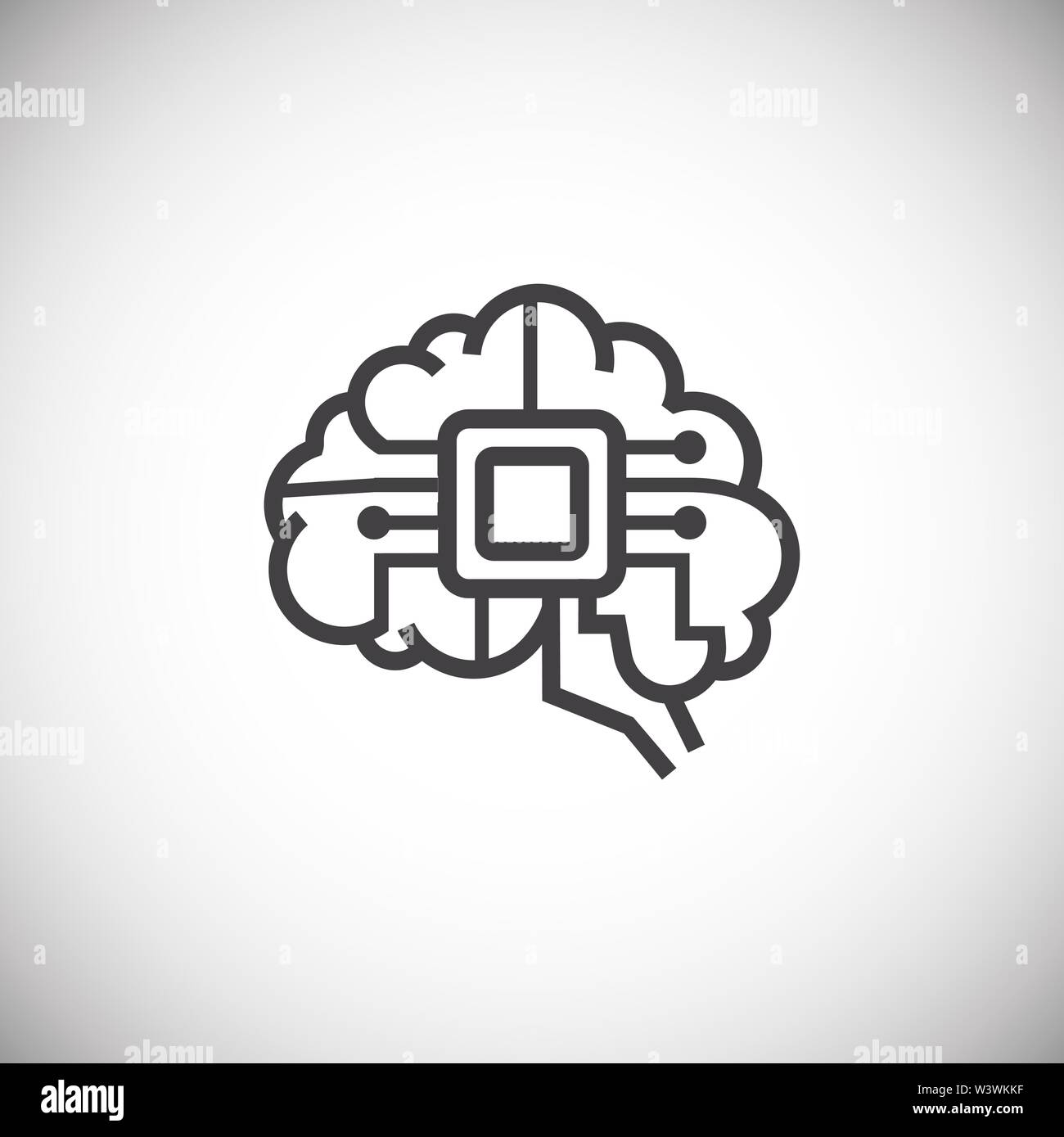 AI icon on background for graphic and web design. Simple illustration ...