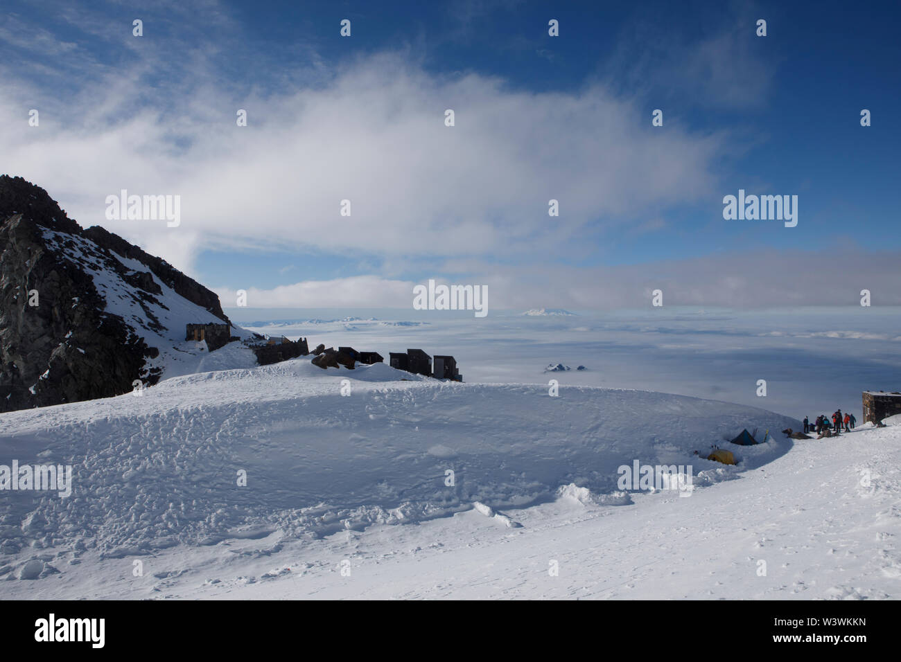Early Season at Camp Muir on Mount Rainier Stock Photo - Alamy