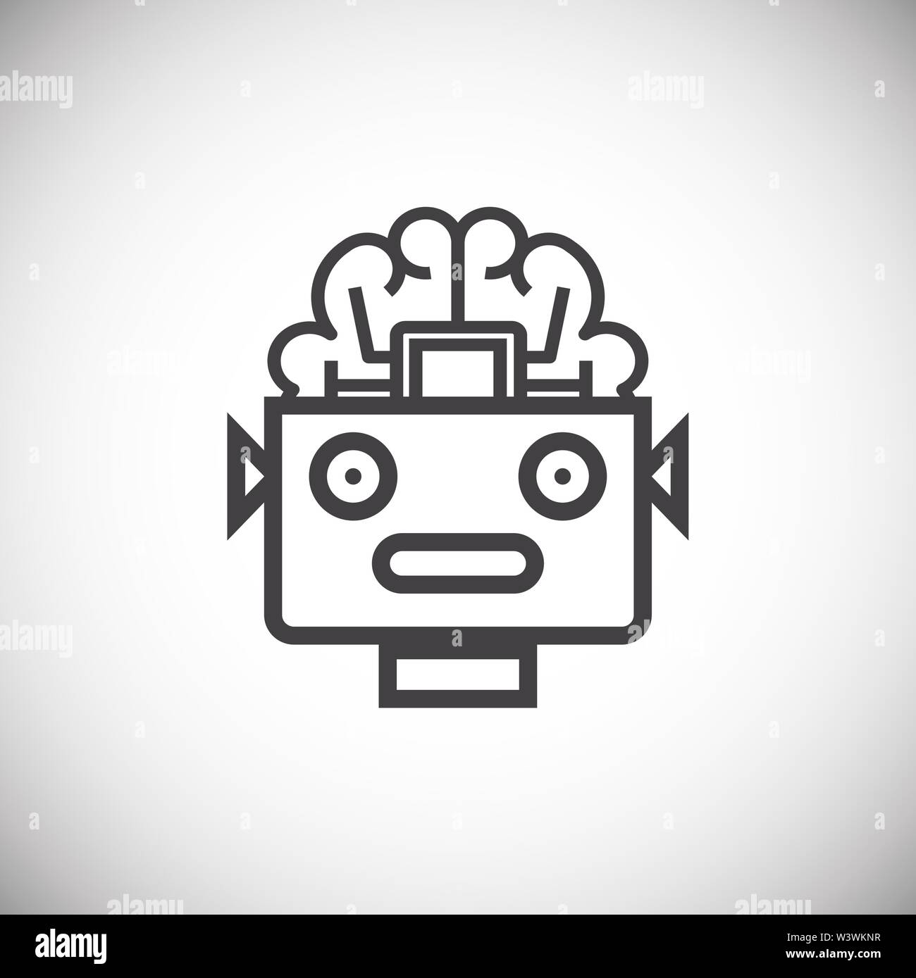AI icon on background for graphic and web design. Simple illustration ...