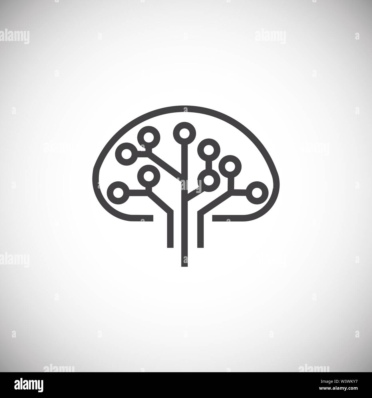 AI icon on background for graphic and web design. Simple illustration ...