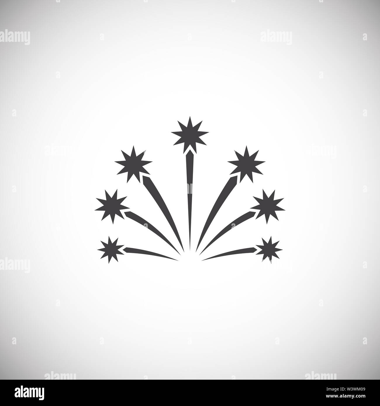 Firework related icon on background for graphic and web design. Simple ...