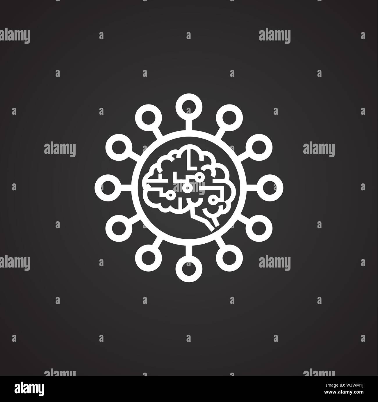 AI icon on background for graphic and web design. Simple illustration ...