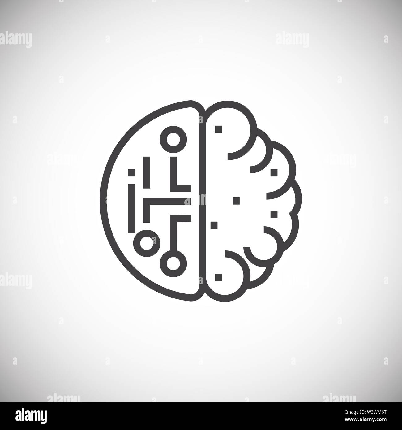 AI icon on background for graphic and web design. Simple illustration ...