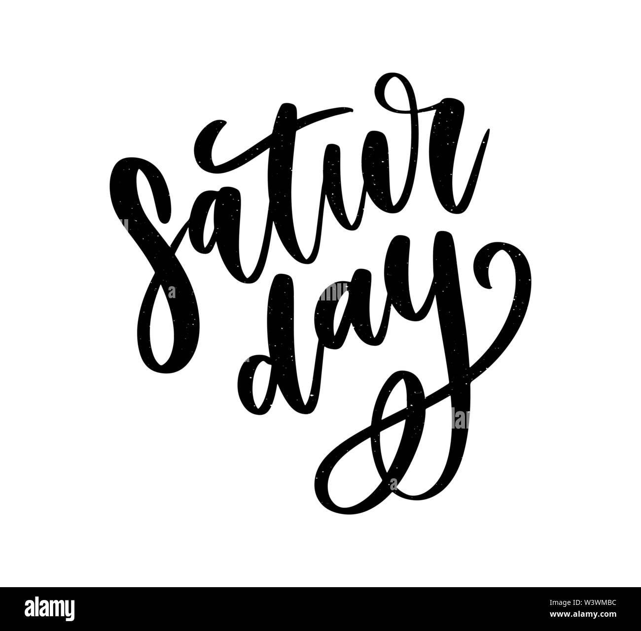 Saturday logo template vector lettering calligraphy Stock Vector Image ...