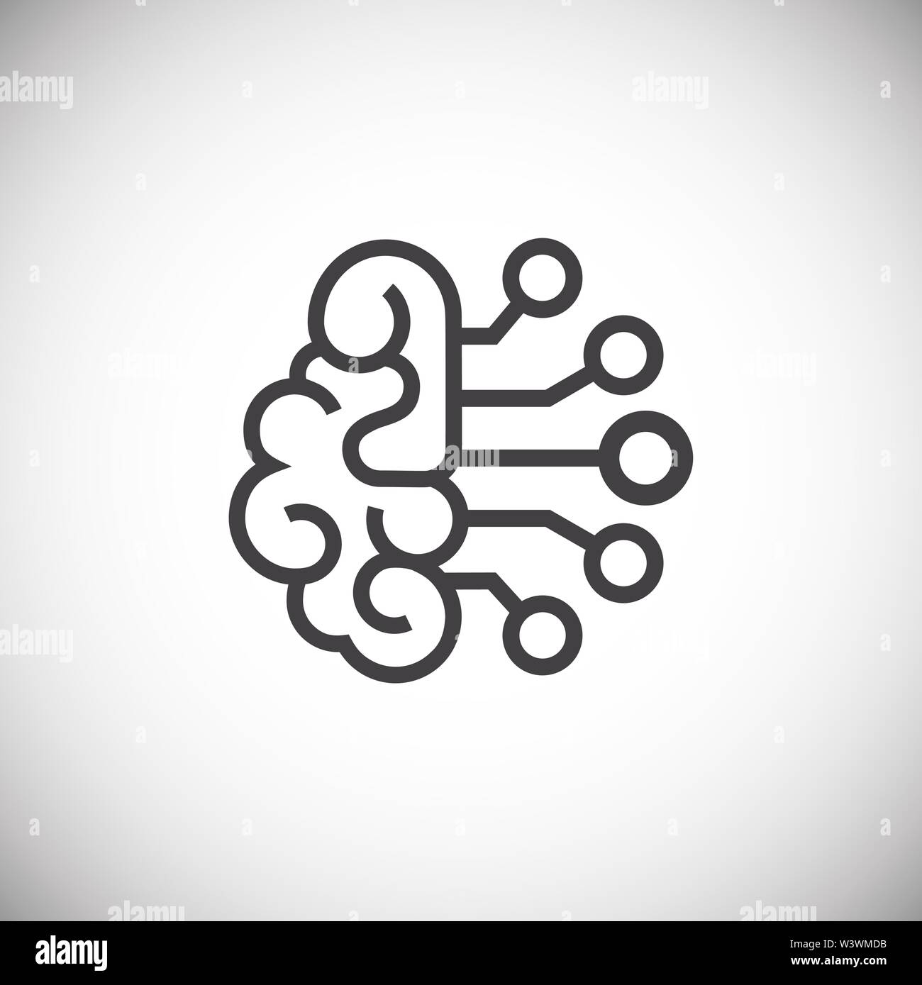 AI icon on background for graphic and web design. Simple illustration ...