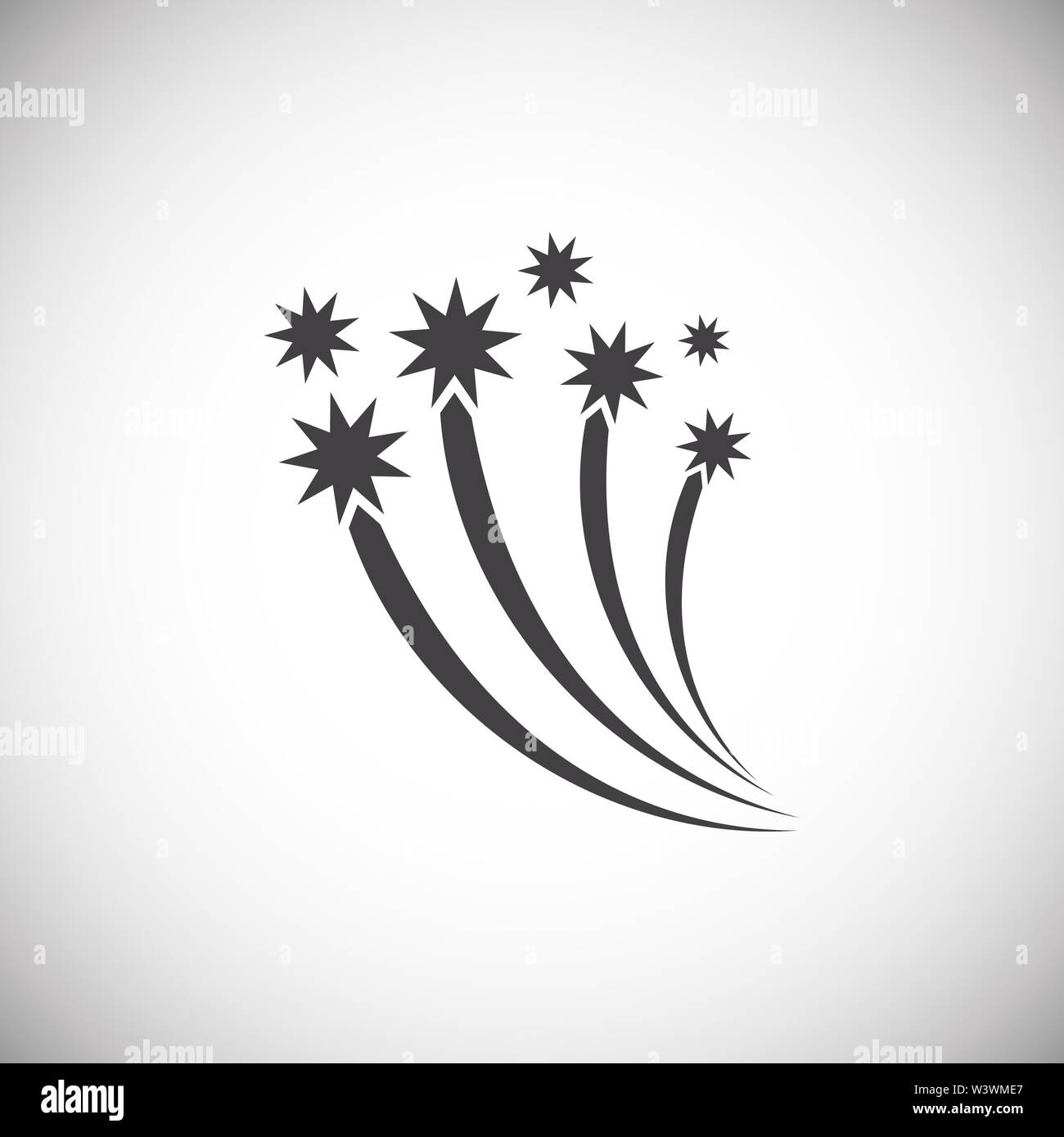 Firework related icon on background for graphic and web design. Simple ...