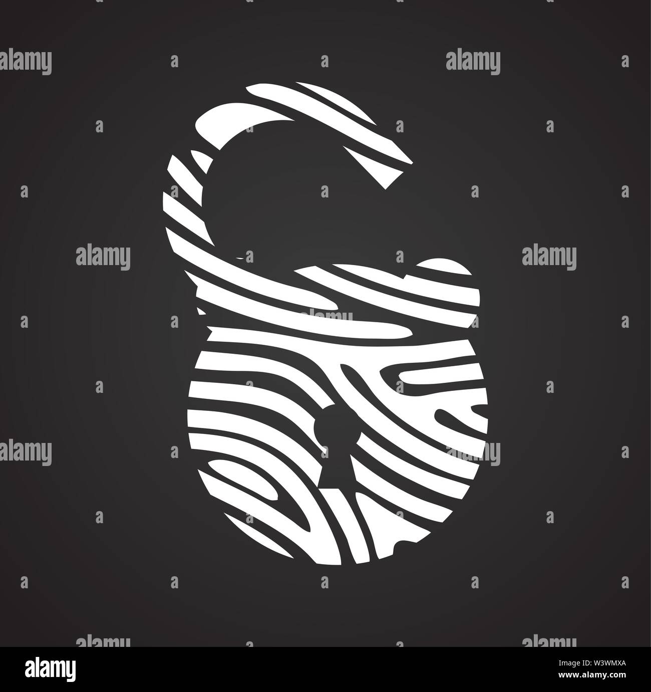 Smart lock icon on background for graphic and web design. Simple ...