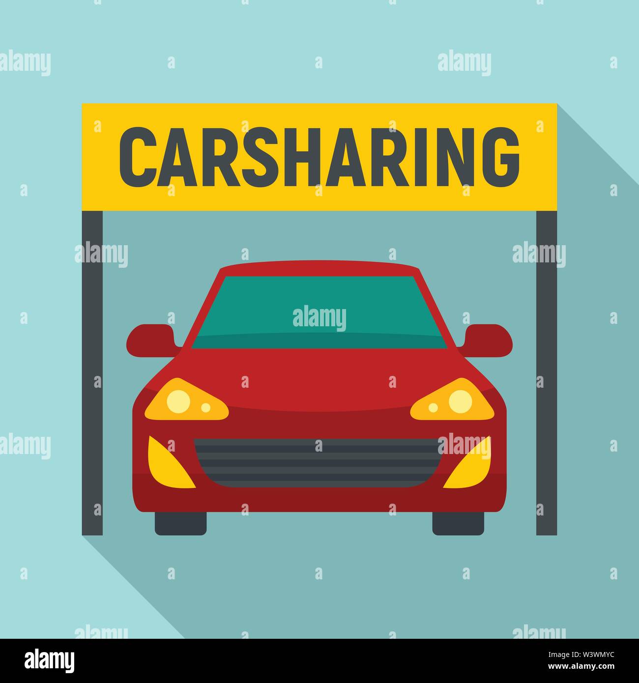 Car sharing icon. Flat illustration of car sharing vector icon for web ...