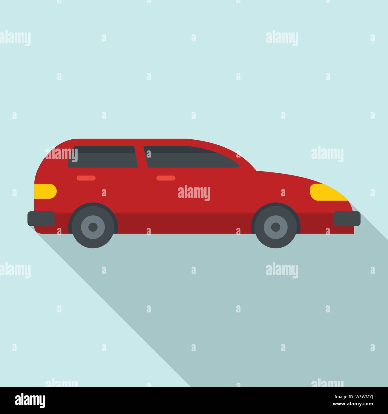 Red car icon. Flat illustration of red car vector icon for web design ...