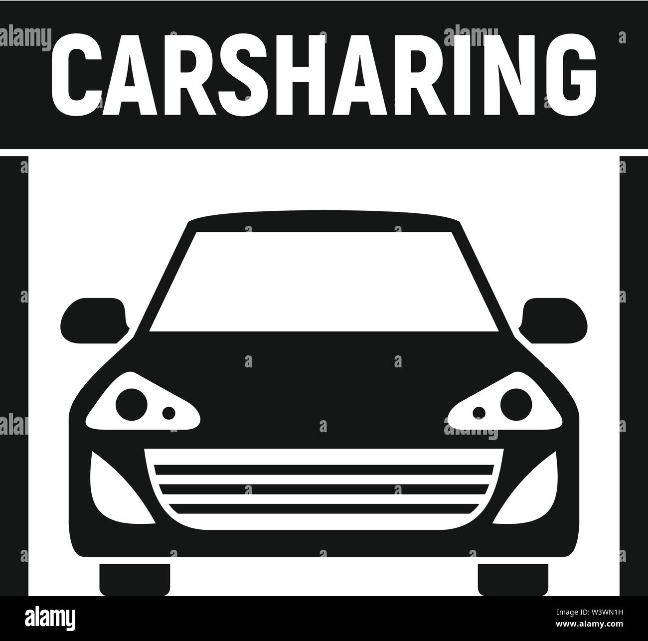 Car sharing icon. Simple illustration of car sharing vector icon for ...