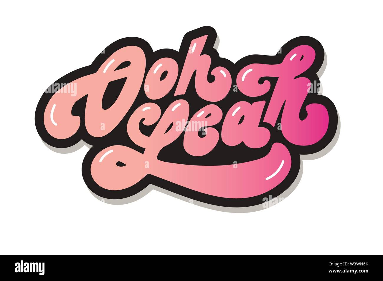 Oh yeah Vector Phrase Text Letter Lettering Calligraphy Gradient ...