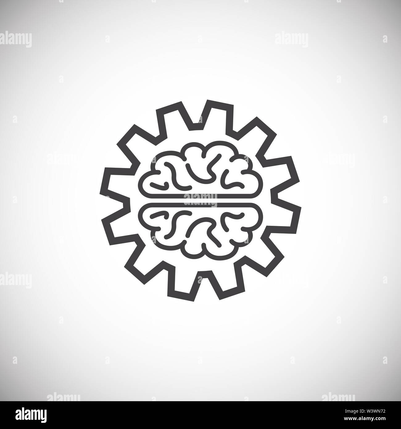 AI icon on background for graphic and web design. Simple illustration ...