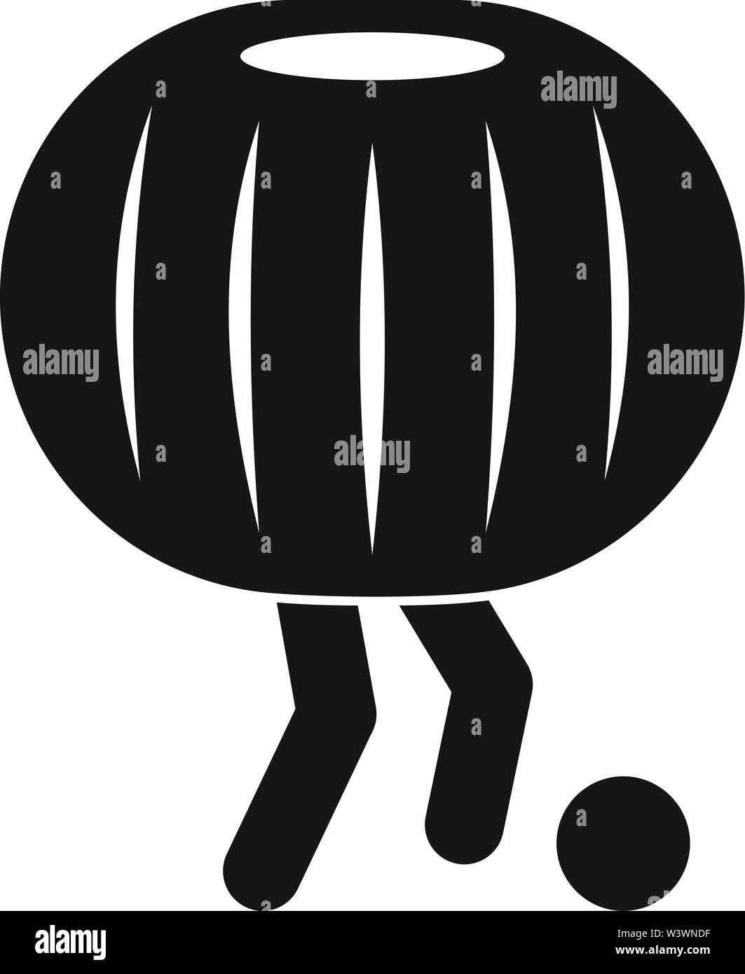 Zorb soccer icon. Simple illustration of zorb soccer vector icon for ...